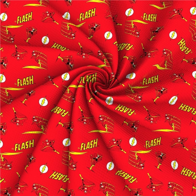 The Flash Superhero Fabric 100% Cotton Fabric Fabric by - Etsy