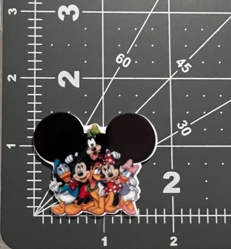 Complete Set of Disney Mickey Mouse Head Flat Back Planar - Etsy
