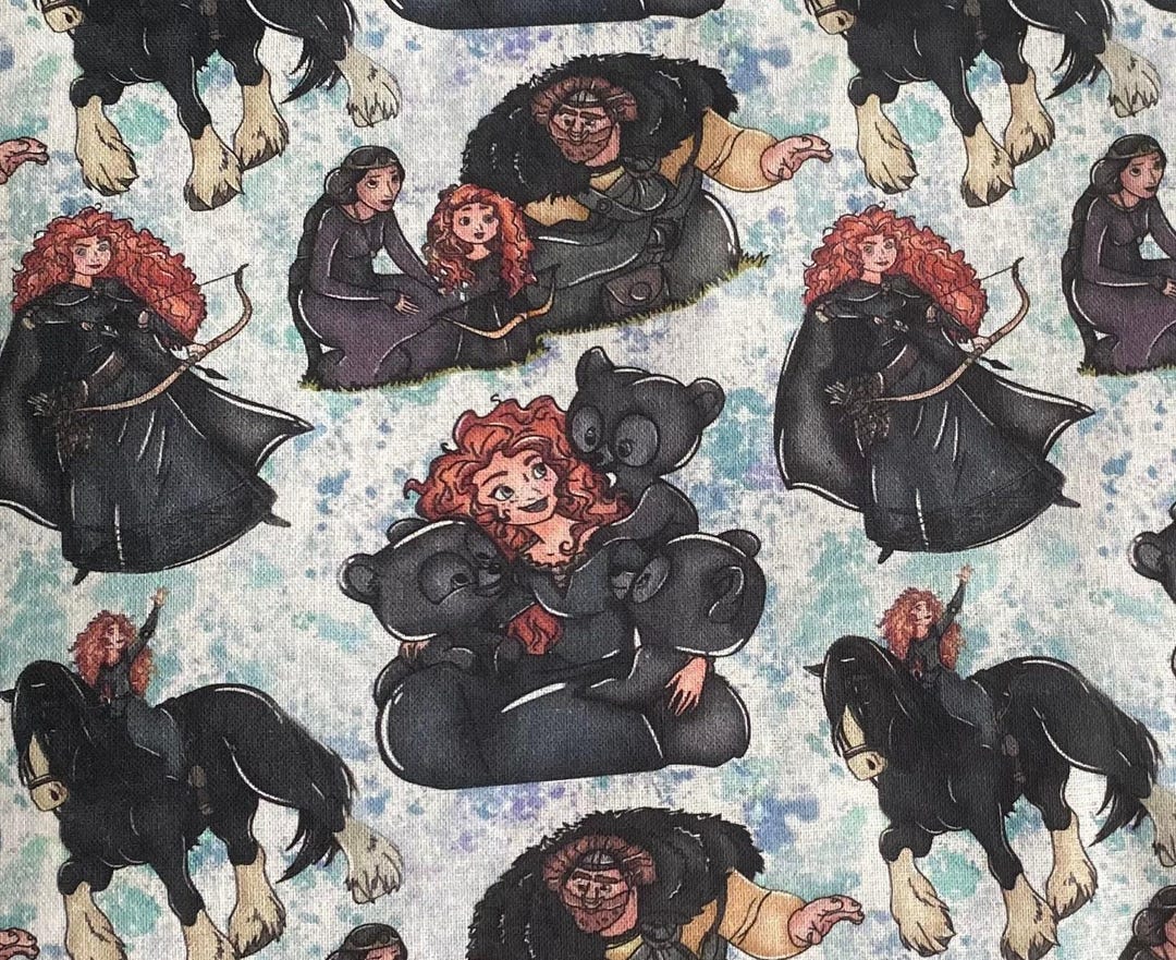 Brave Fabric 100% Cotton Fabric by the Yard Disney Princess Merida ...