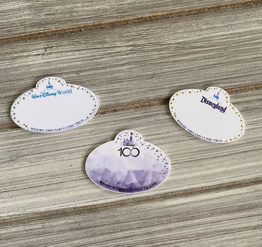 Disneyland and Disney World Name Tags Inspired Flat Back Planar Resins ...