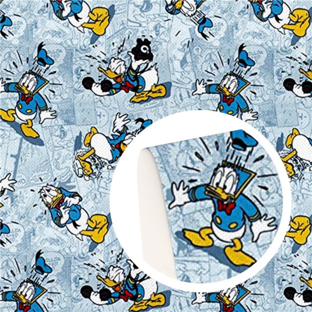 18x10 Disney Donald Duck Collage Print 100% Cotton Fabric Remnant - Etsy