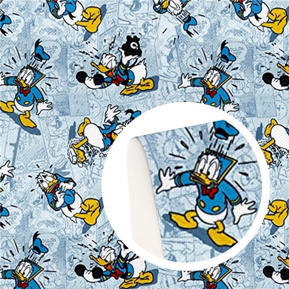 18x10 Disney Donald Duck Collage Print 100% Cotton - Etsy