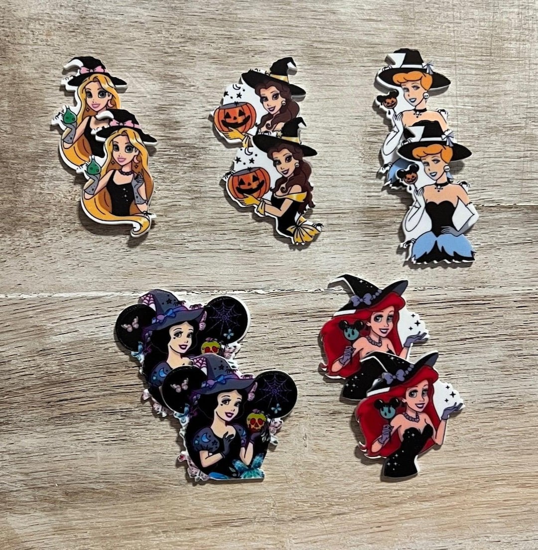 Complete SET Disney Princess Planar Resin Flat Backs | Halloween Resins ...