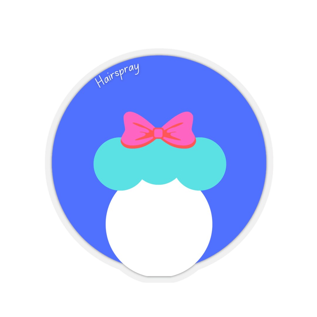 Big Blue Hair, Hairspray the Musical Inspired Sticker / I Love Theatre ...