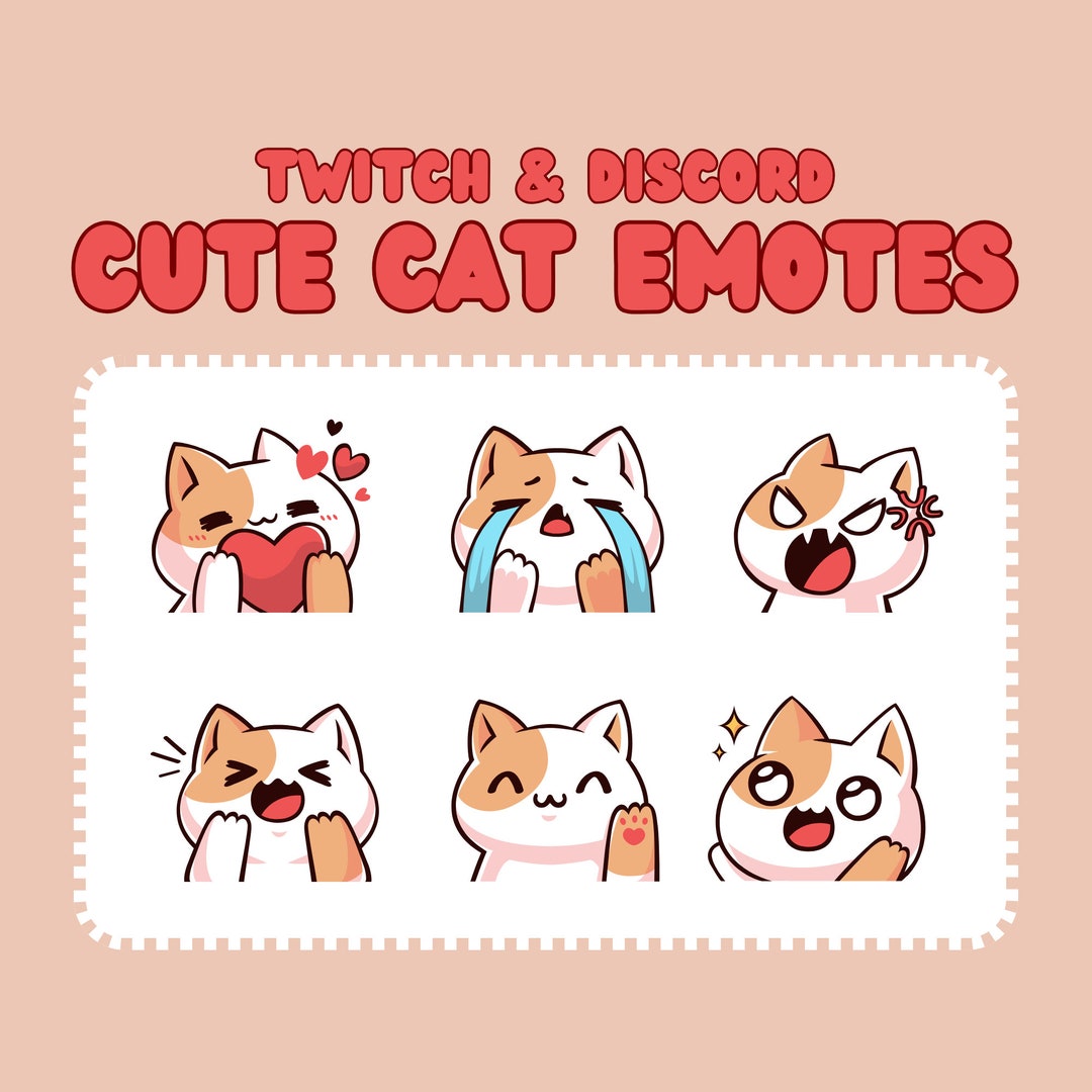 Cute Cat Emotes Cat Emotes Twitch Emotes Discord Emotes - Etsy