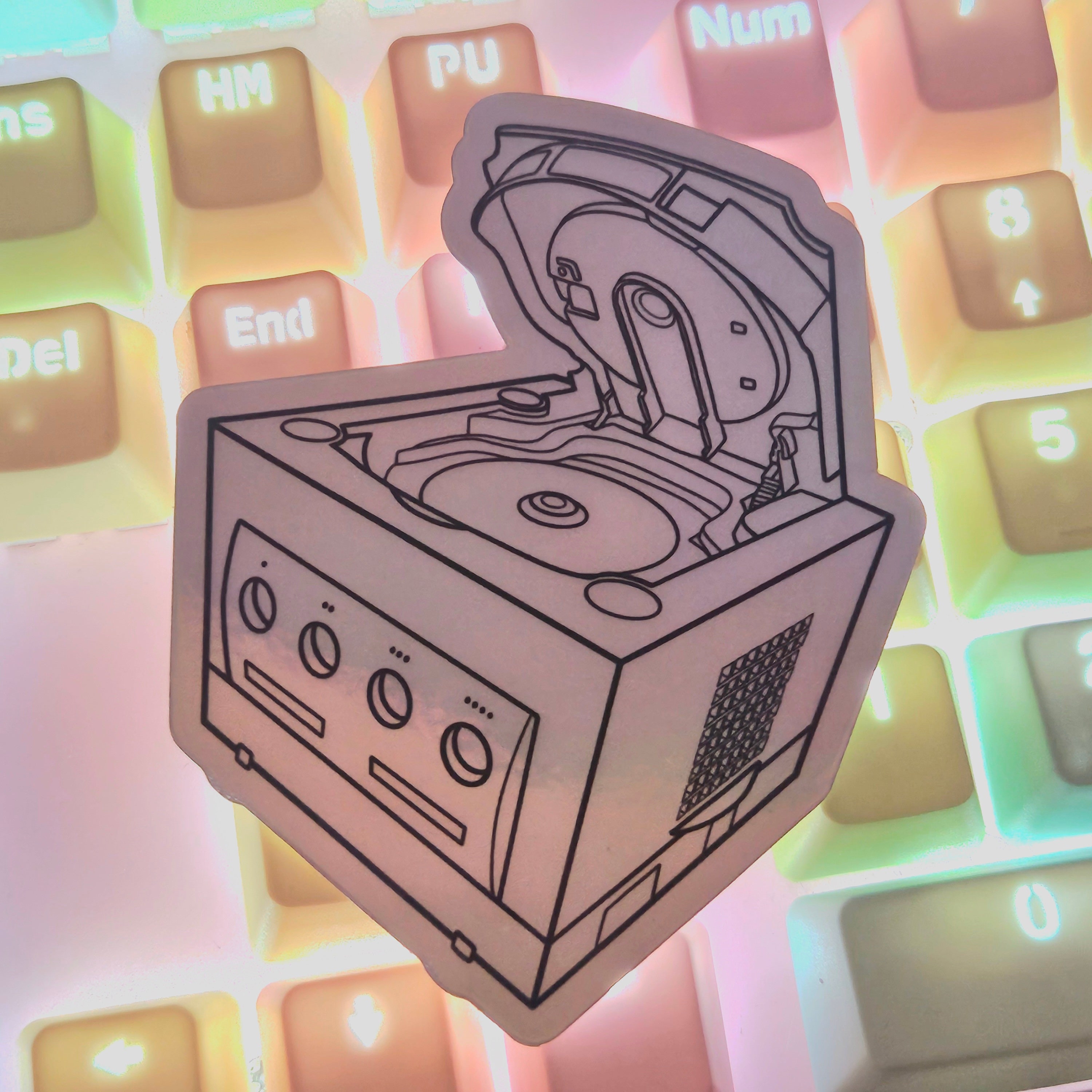 Gamecube Console Holographic Sticker, Holo, Video Game, Retro, Y2K ...