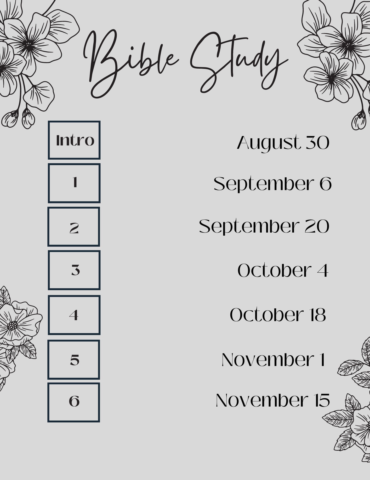 Bible Study Schedules - Customized Bible Reading Plan - Printable ...