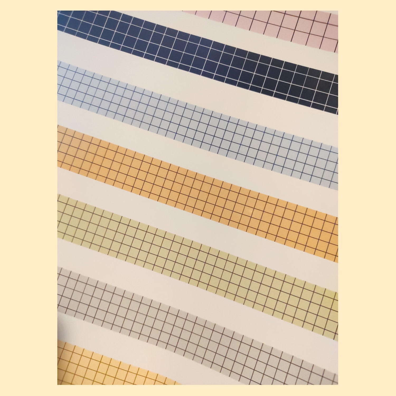 Washi Tapes - Grid Washi - Kawaii Washi Tape - Digital Washi ...