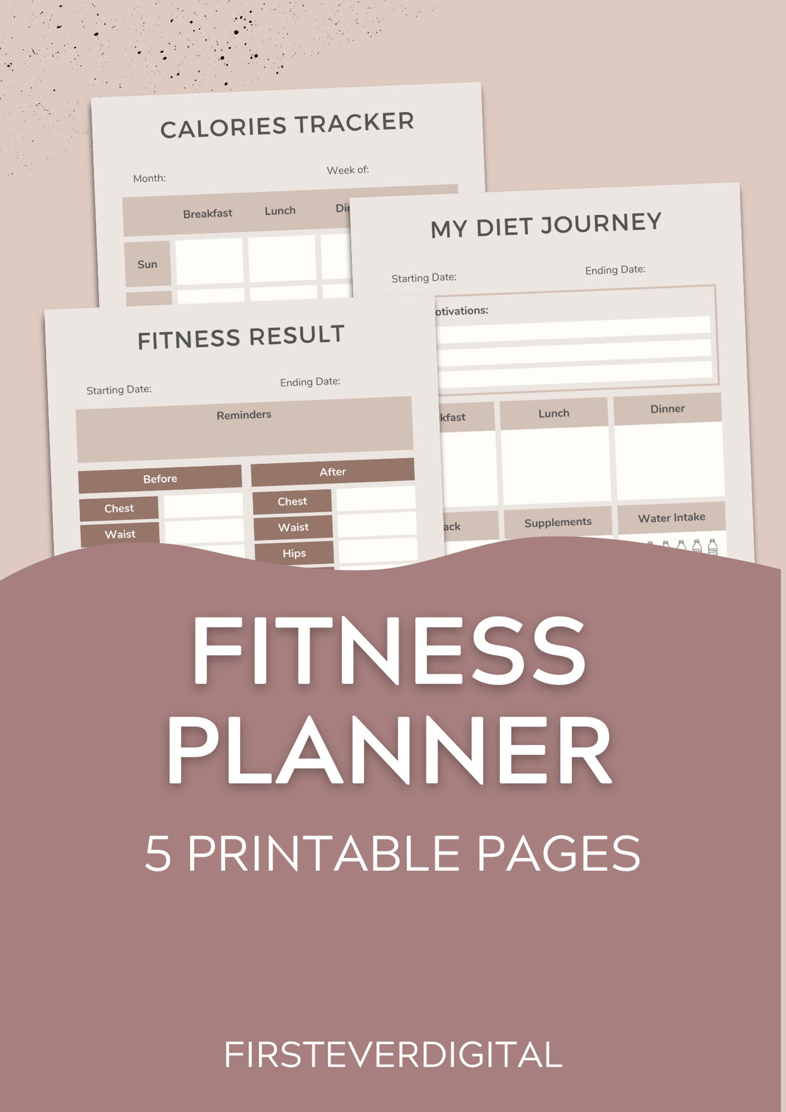 Fitness Planner, Healthy Tracker, Weight Loss, Weight Gain, Calorie ...