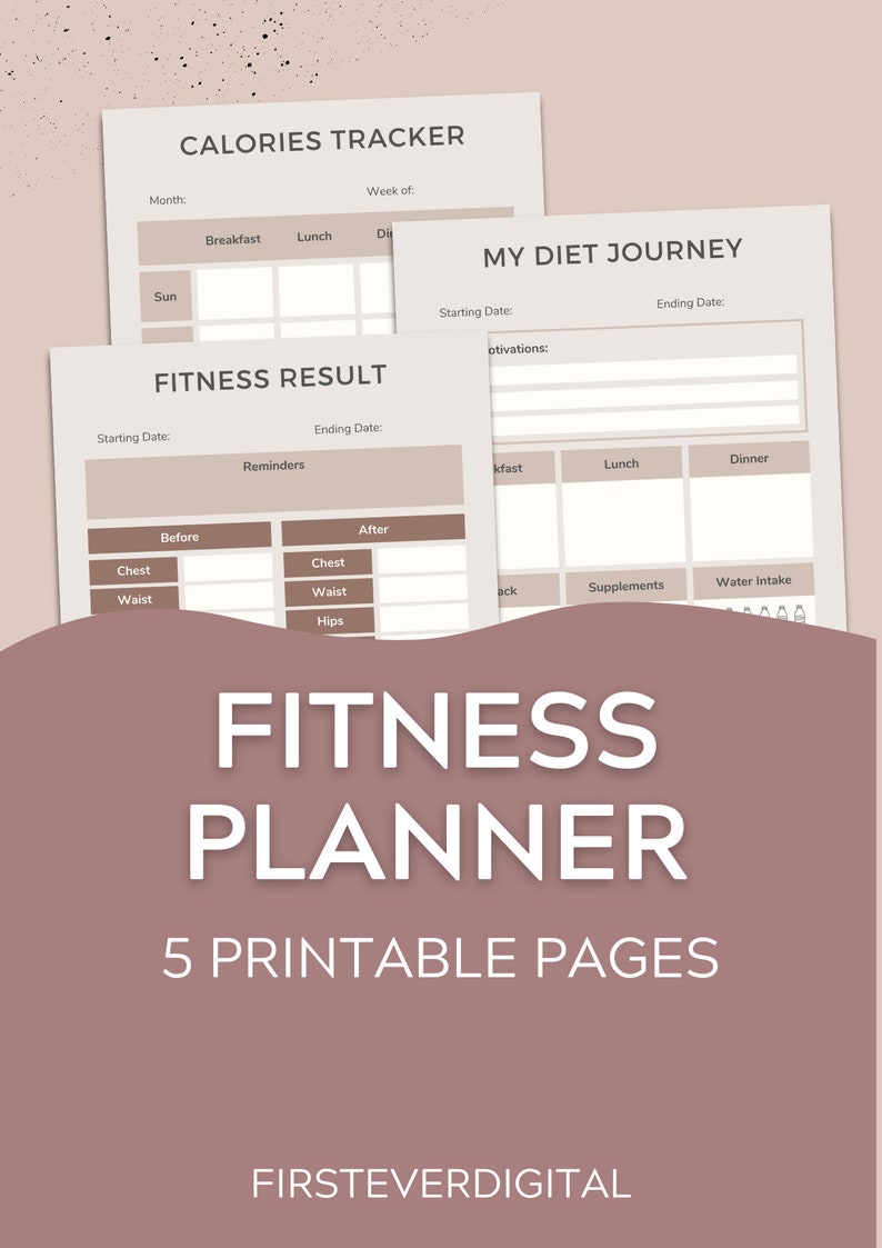 Fitness Planner, Healthy Tracker, Weight Loss, Weight Gain, Calorie ...