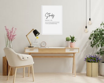 Study Definition Poster - Etsy