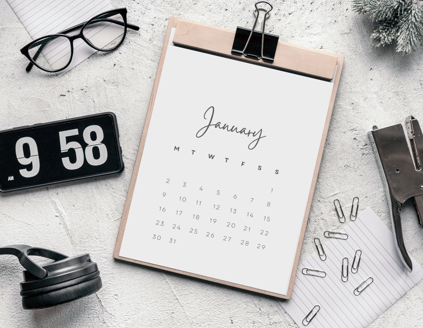 Printable Calendar 2023, Wall Calendar, Minimalist 2023, Monthly ...