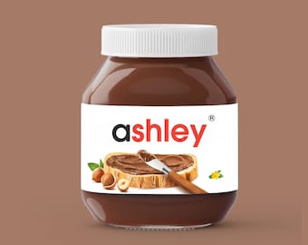 Personalised Chocolate Spread LABEL VINYL STICKER Funny Novelty Gift ...