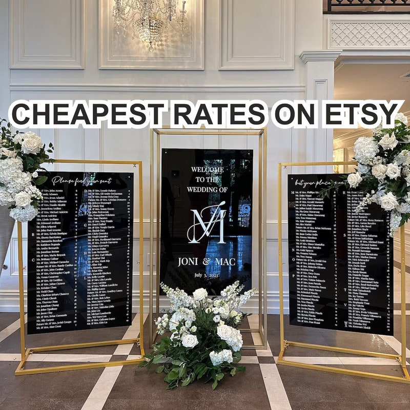 Acrylic Wedding Seating Chart - Etsy