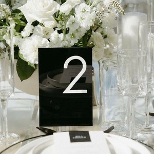 Black Verticle Numeric Table Numbers, Black Table Numbers, Black ...