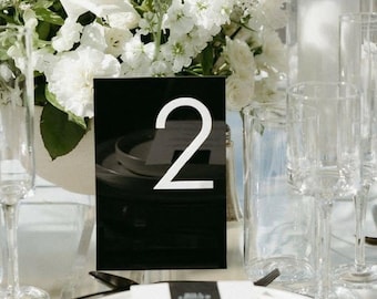 Black Table Numbers, Black Bold Numeric Table Numbers, Black Wedding ...