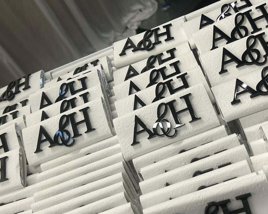Personalized Black/white Acrylic Letters Acrylic Initial Letters for ...