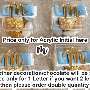 Personalized Gold Acrylic Letters, Acrylic Initial Letter for Wedding ...