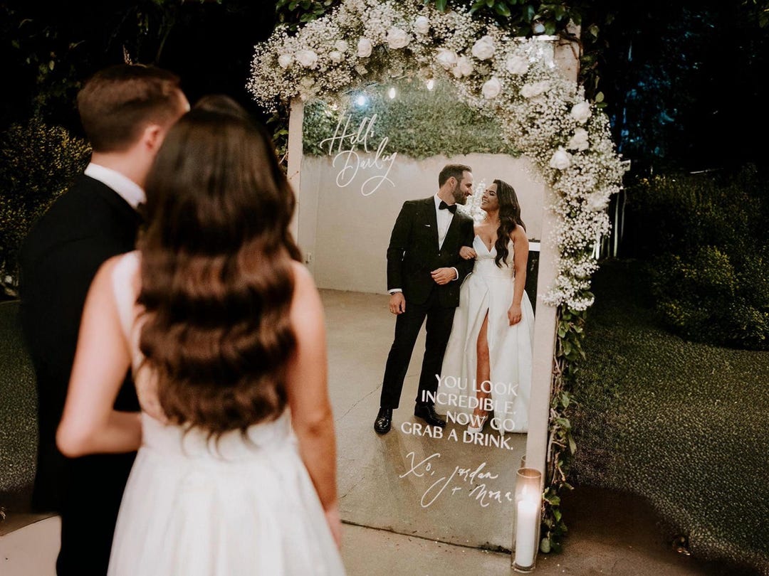 Mirror Selfie Welcome Sign, Acrylic Selfie Sign, Welcome Sign Wedding ...