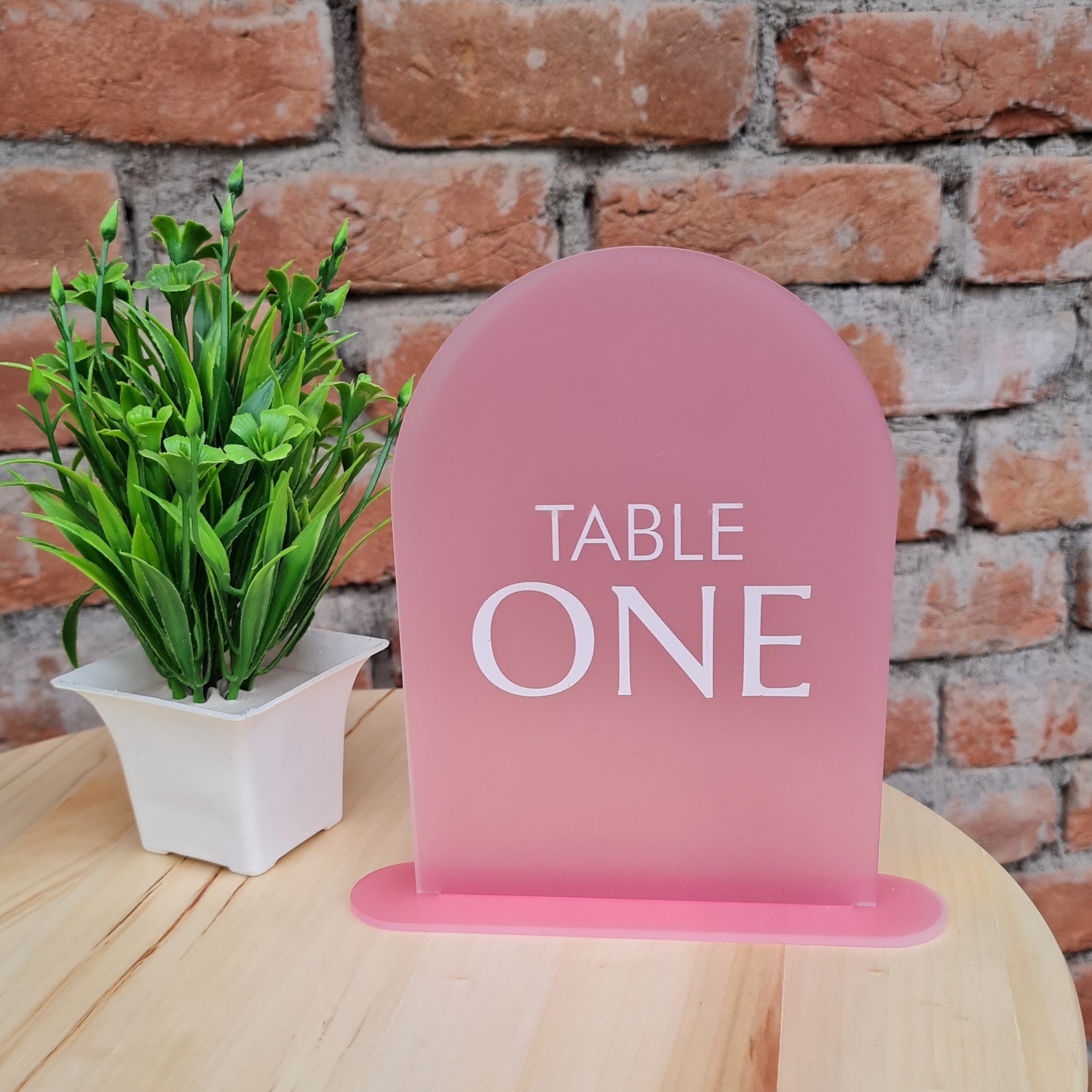 Solid Pink Acrylic Table Numbers Printed Acrylic Table Decor - Etsy