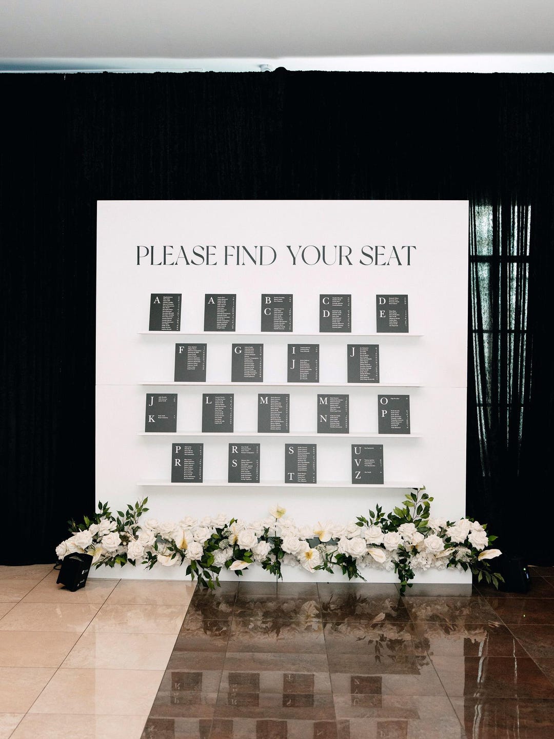 Seating Chart Panel, A4 Size Seating Panels, Acrylic Seating Chart ...