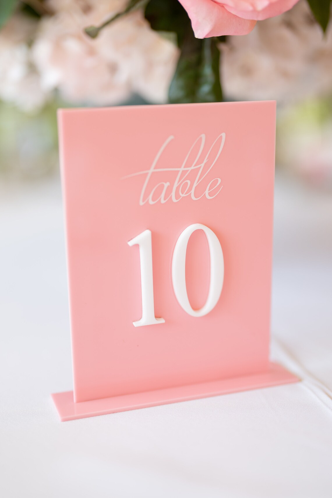Pink Acrylic Table Numbers Wedding Table Numbers Acrylic Table Numbers ...