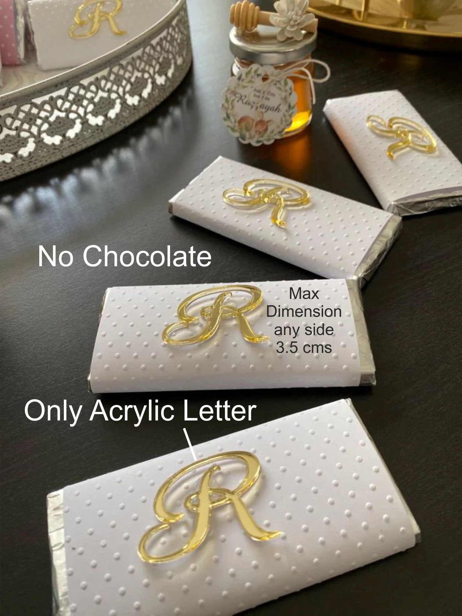 Personalized Gold Acrylic Letters, Acrylic Initial Letter for Wedding ...