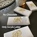 Personalized Gold Acrylic Letters, Acrylic Initial Letter for Wedding ...