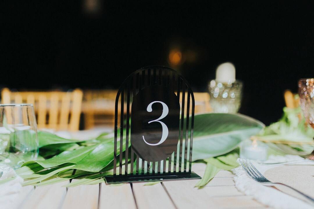 Black Arch Wedding Table Numbers Table Numbers Wedding Acrylic Table ...