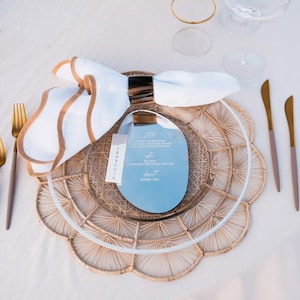 Mirror Menu Card, Acrylic Wedding Dinner Lunch Menu Sign, Personalized ...