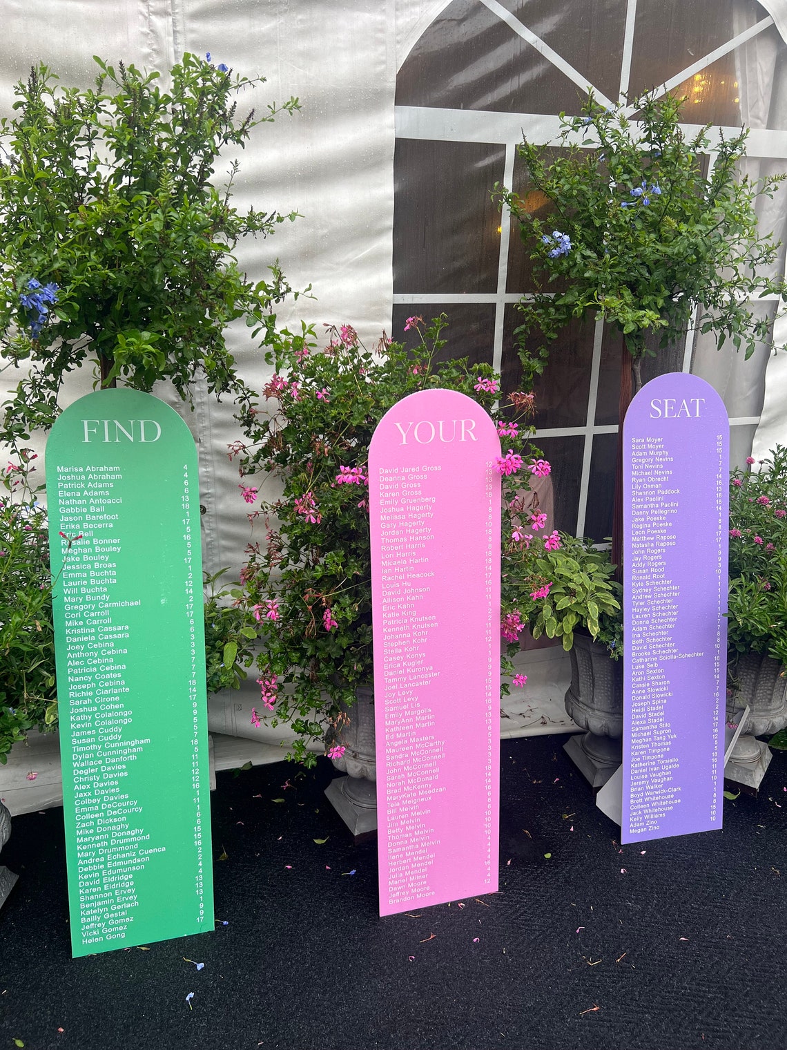 Multi Color Welcome Sign and Seating Chart, 5mm WPC Wood Unique Beach ...