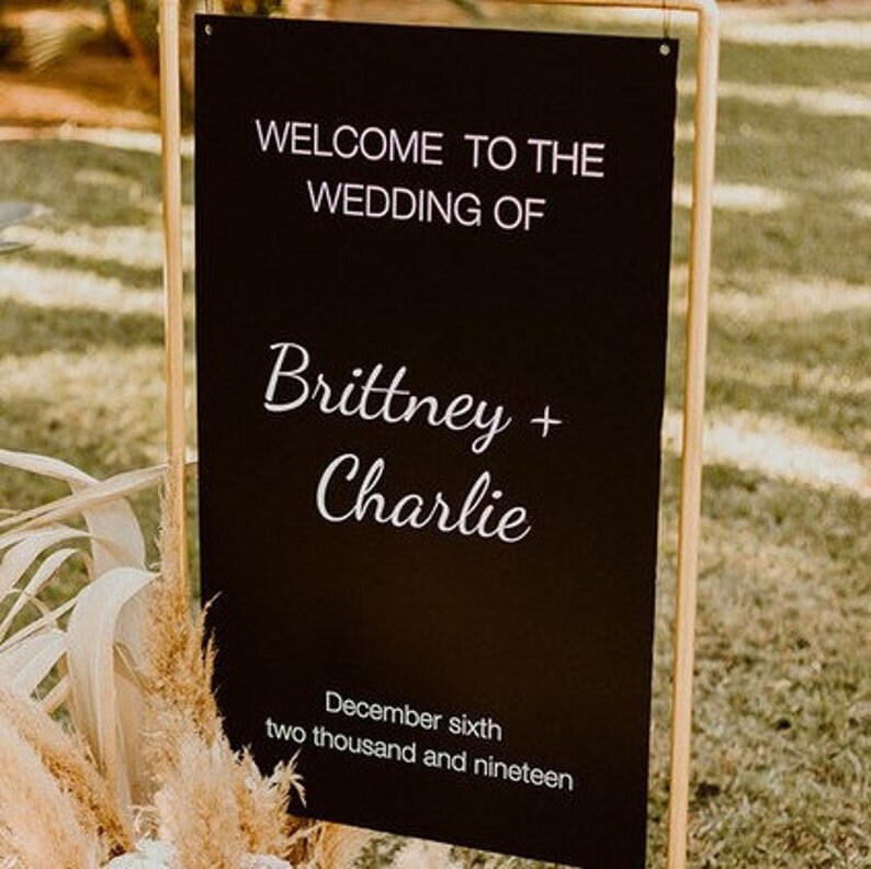 Black Acrylic Welcome Sign Black Welcome Sheet Hanging Welcome Acrylic ...