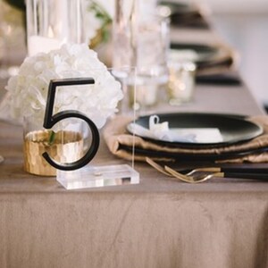 Black Acrylic Table Numbers, Acrylic Table Decoration, Large Acrylic ...