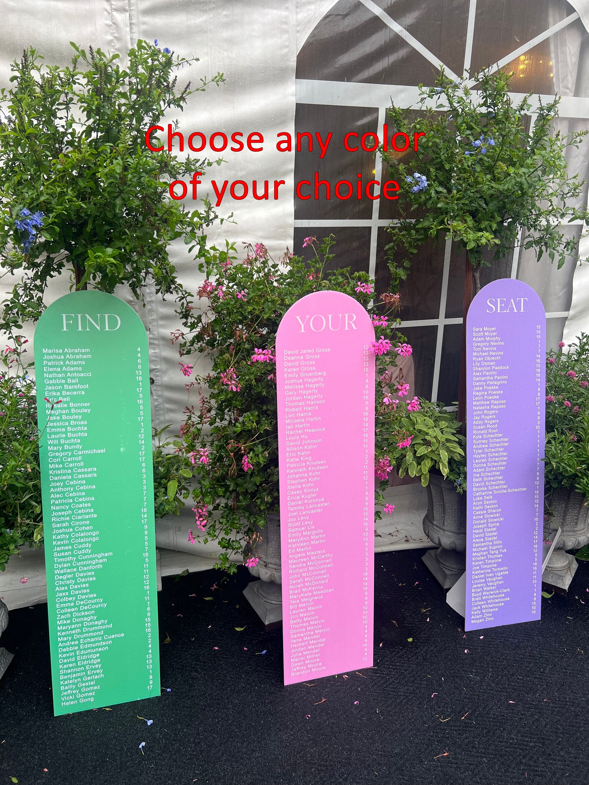 Multi Color Welcome Sign and Seating Chart, 5mm WPC Wood Unique Beach ...