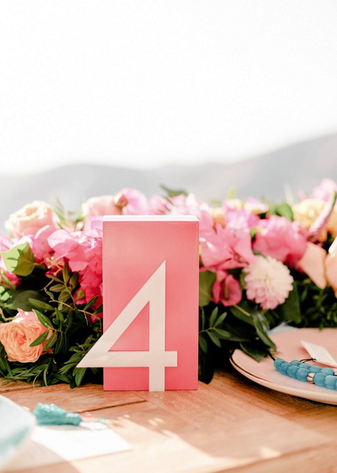 Colorful Wooden Acrylic Table Numbers Multi Color Acrylic - Etsy