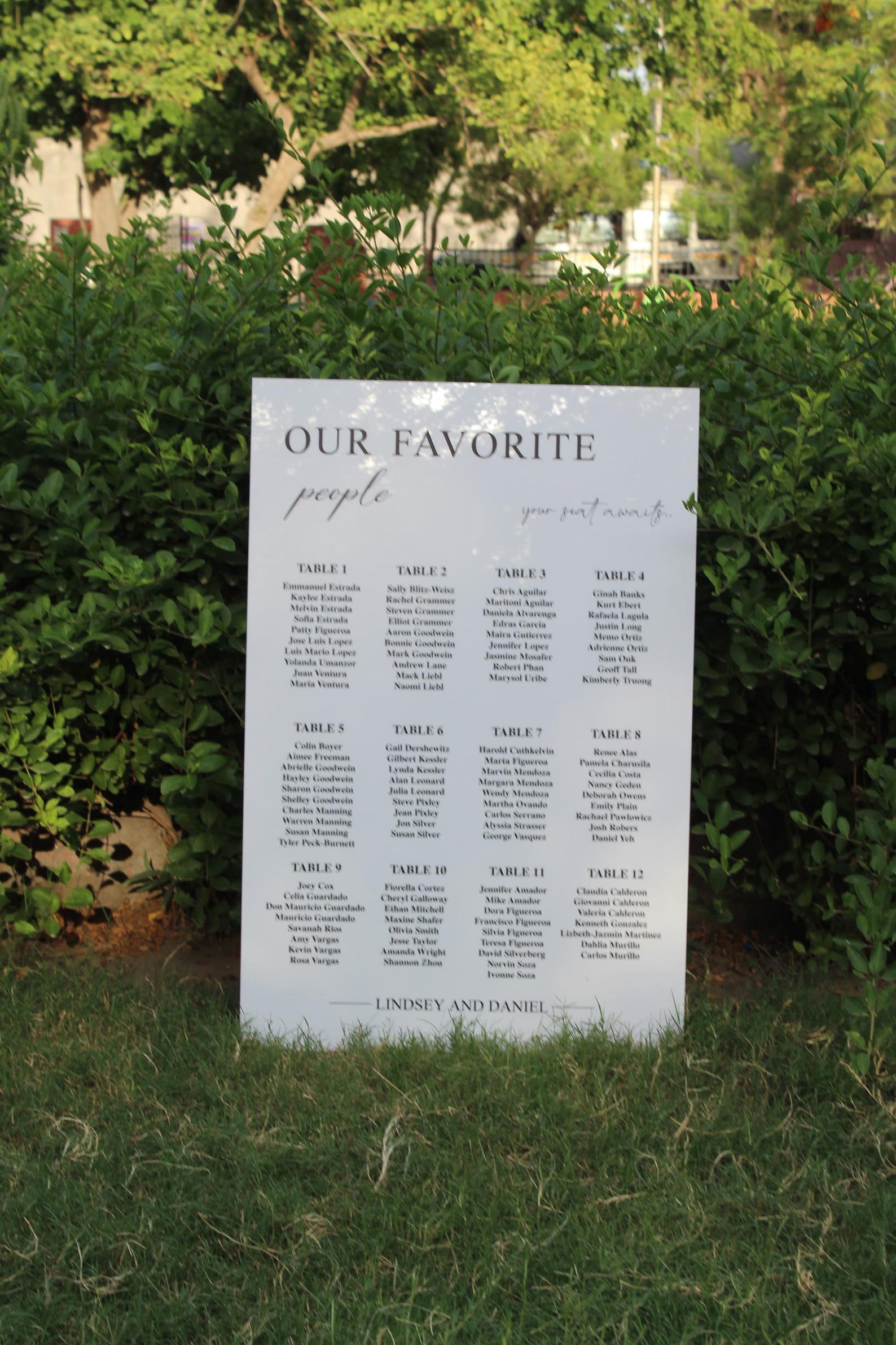 Acrylic Seating Chart, Large White Acrylic Uv Print Guest Chart Sign ...