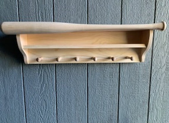 A Must-have for Sports Fans This Baseball Bat Shelf Provides - Etsy