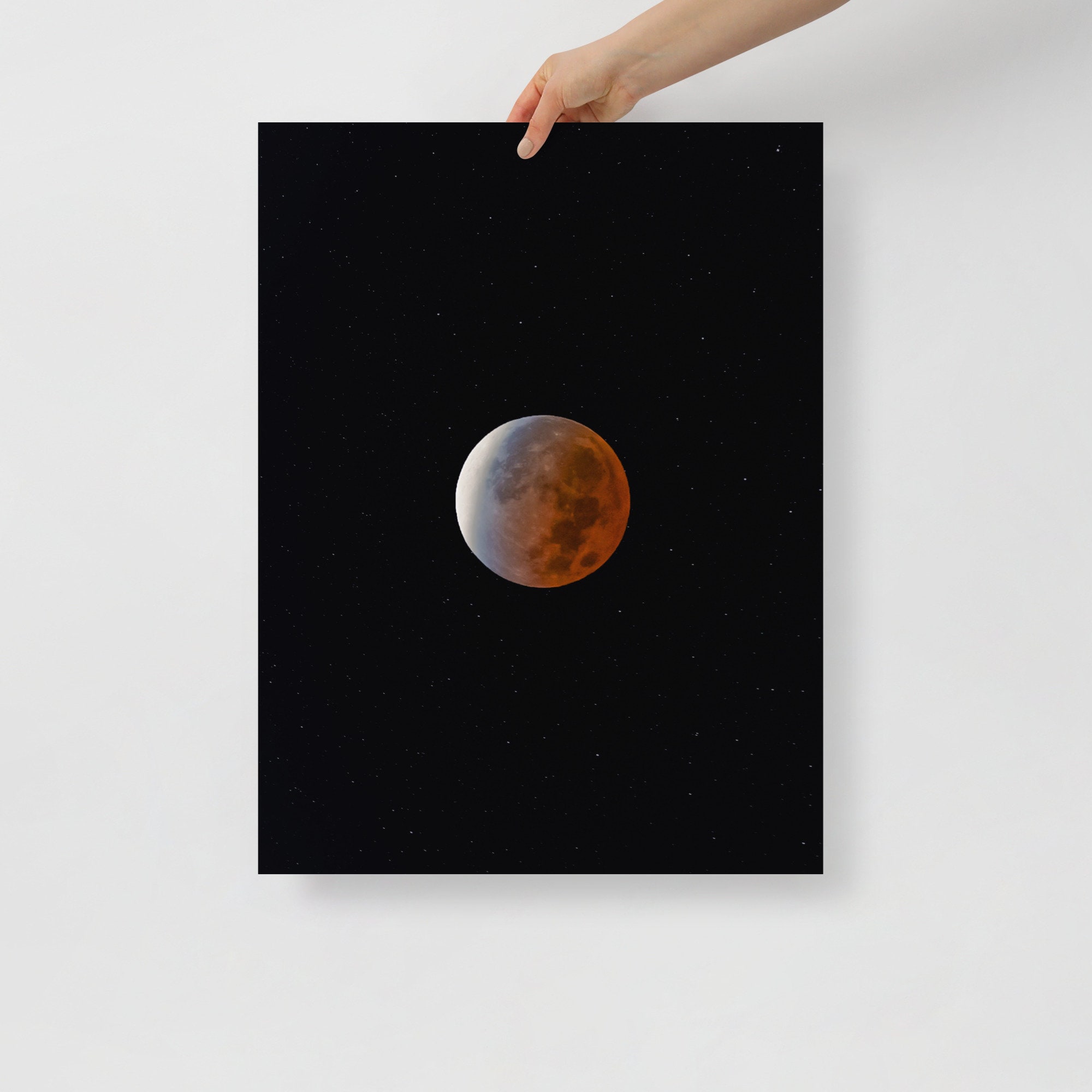 Partial Lunar Eclipse - Poster Print - Multiple Sizes | NO FRAME - Etsy