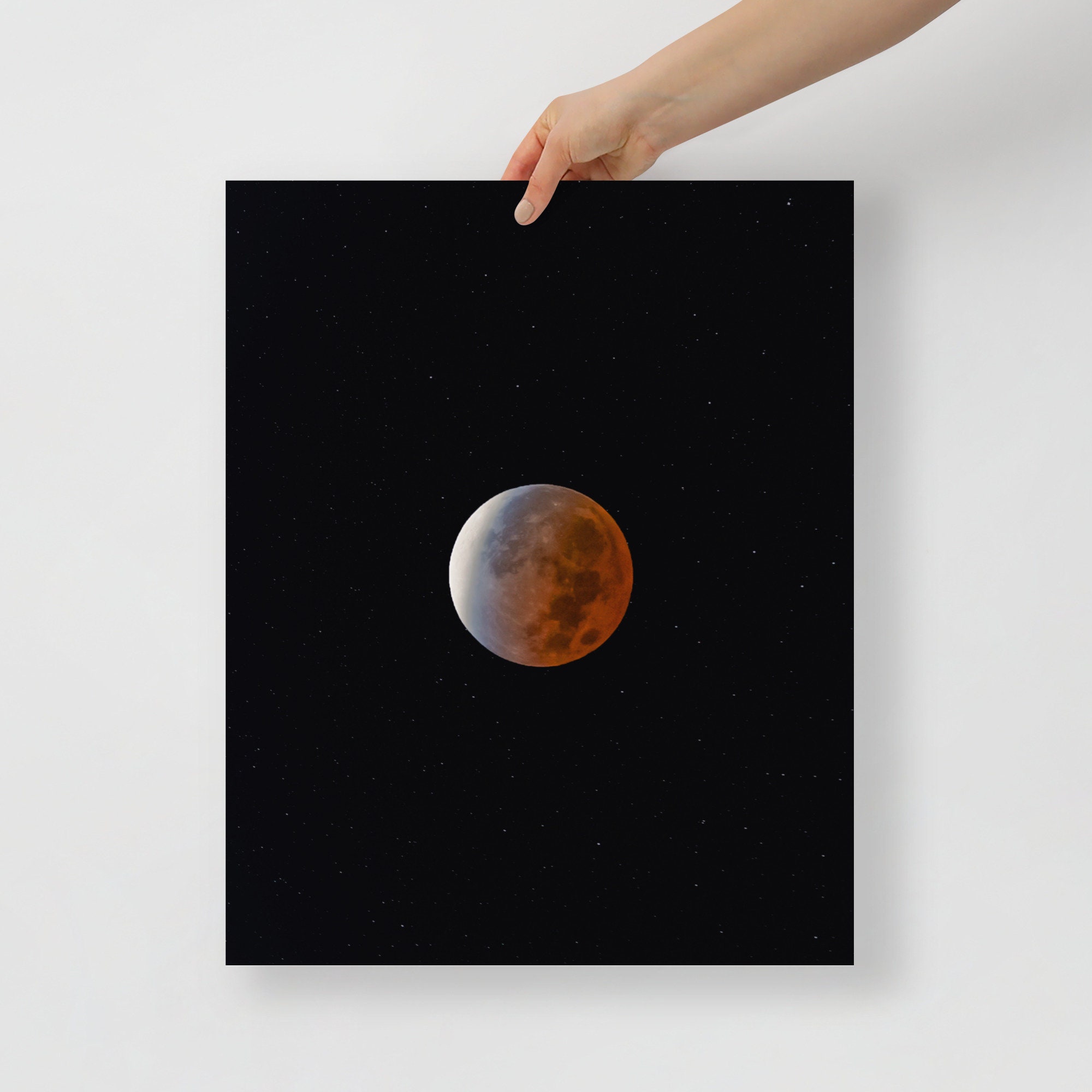 Partial Lunar Eclipse Poster Print Multiple Sizes NO FRAME - Etsy