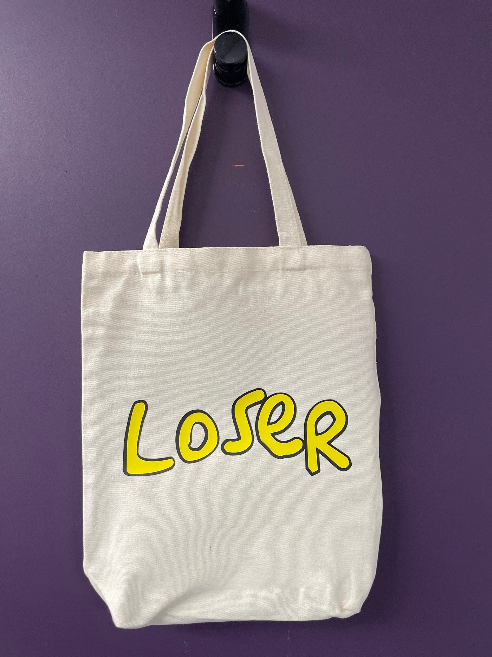 Personalized Lisa Simpson the Simpsons Loser Funny Mood Canvas Tote Bag ...