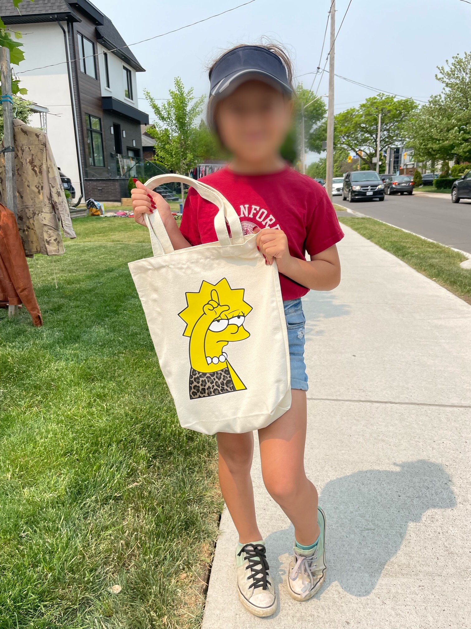 Personalized Lisa Simpson the Simpsons Loser Funny Mood Canvas Tote Bag ...