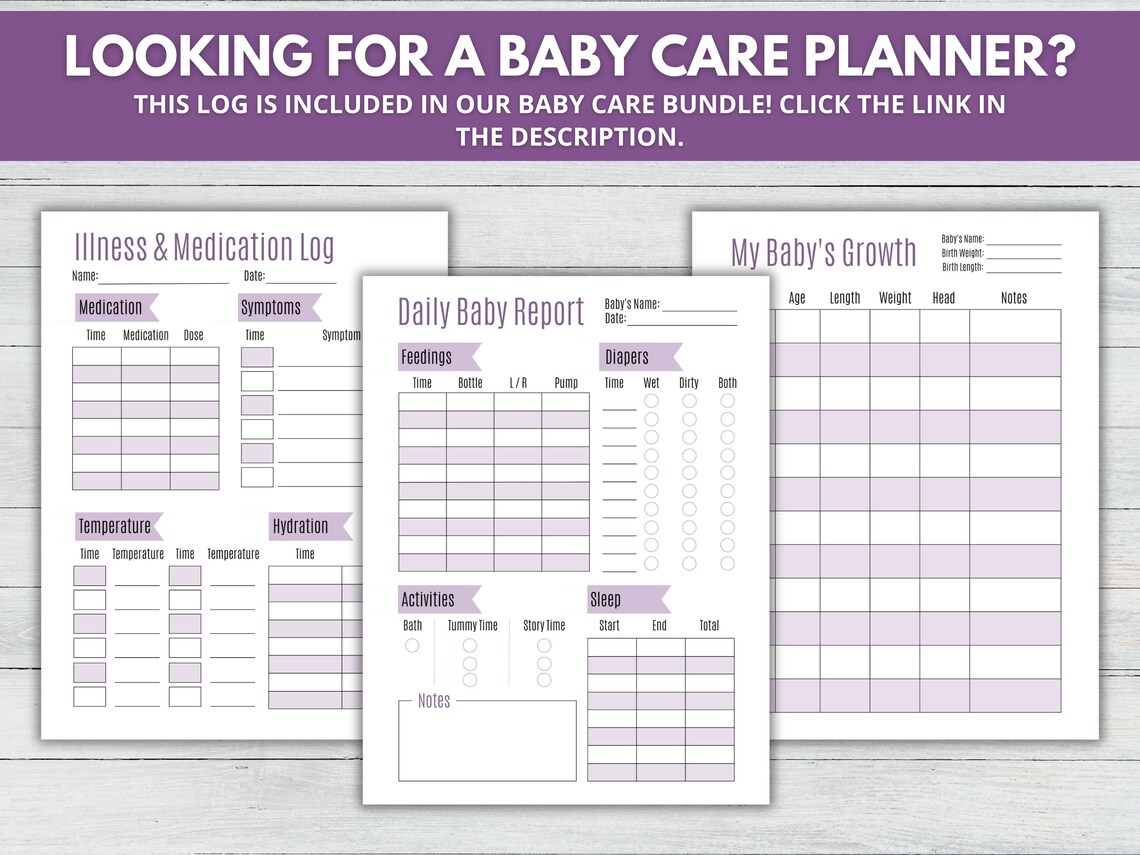 Child Illness and Medication Log, Fever Tracker, Symptom Tracker ...