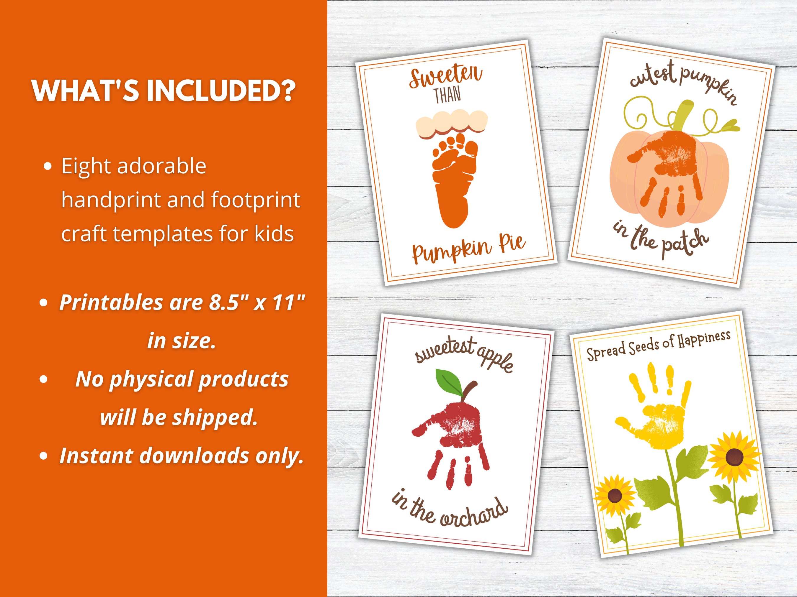 Fall Handprint Craft Bundle, Footprint Craft, Kids Fall Craft, Autumn ...