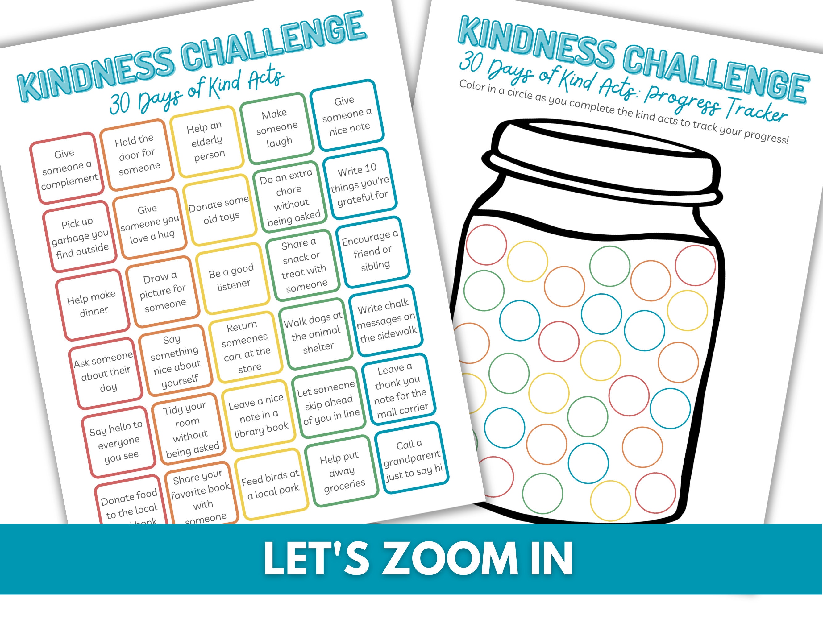 Acts of Kindness Calendar Kindness Calendar Printable - Etsy