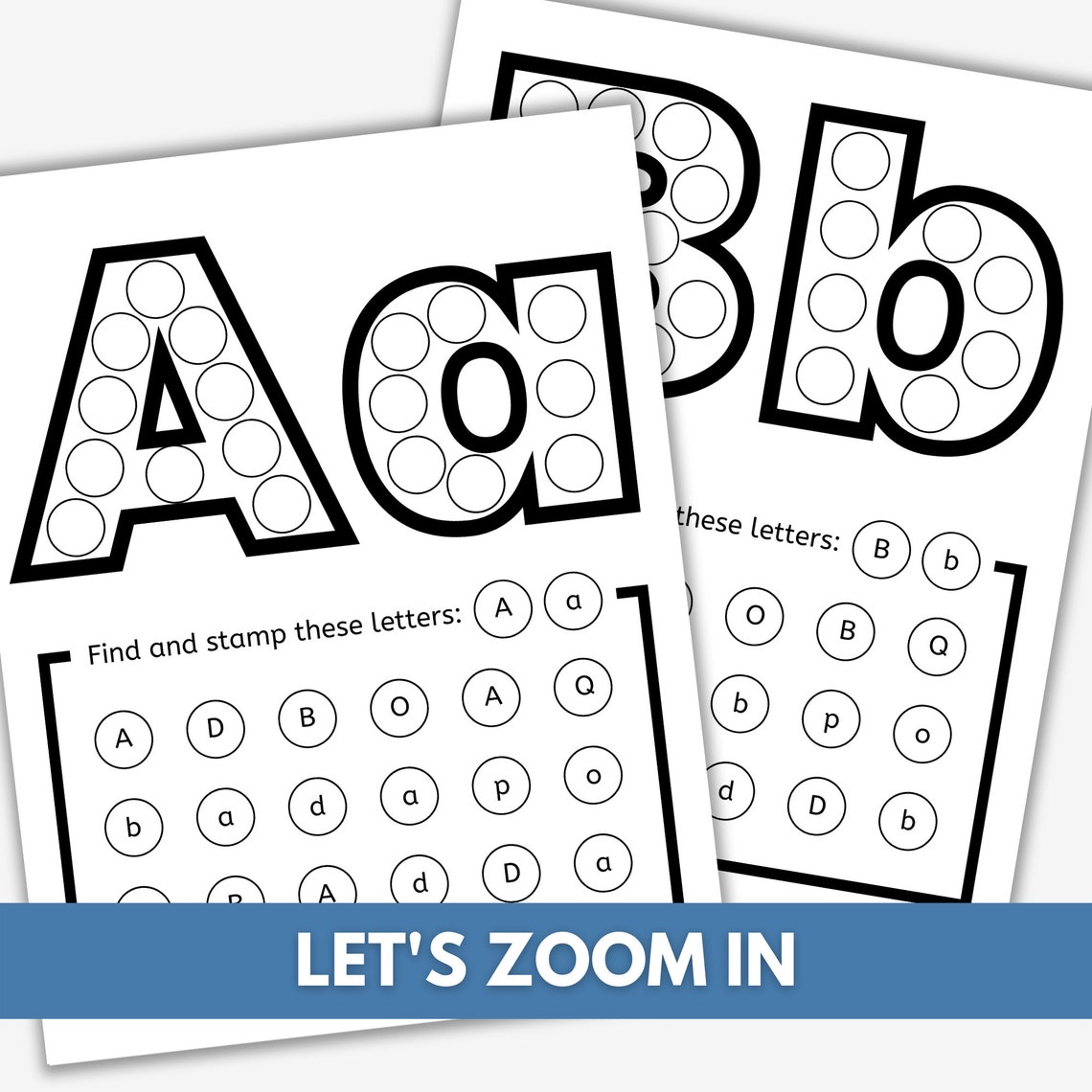 Dot Marker Letters Printable, Dab Marker Letter Activity, Dot Marker ...