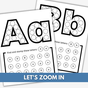 Dot Marker Letters Printable, Dab Marker Letter Activity, Dot Marker ...