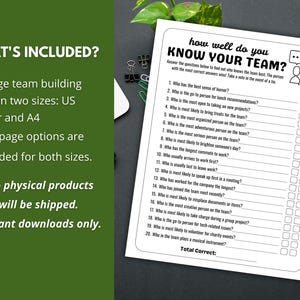 Team Building Games, How Well Do You Know Your Team, Workplace Games ...