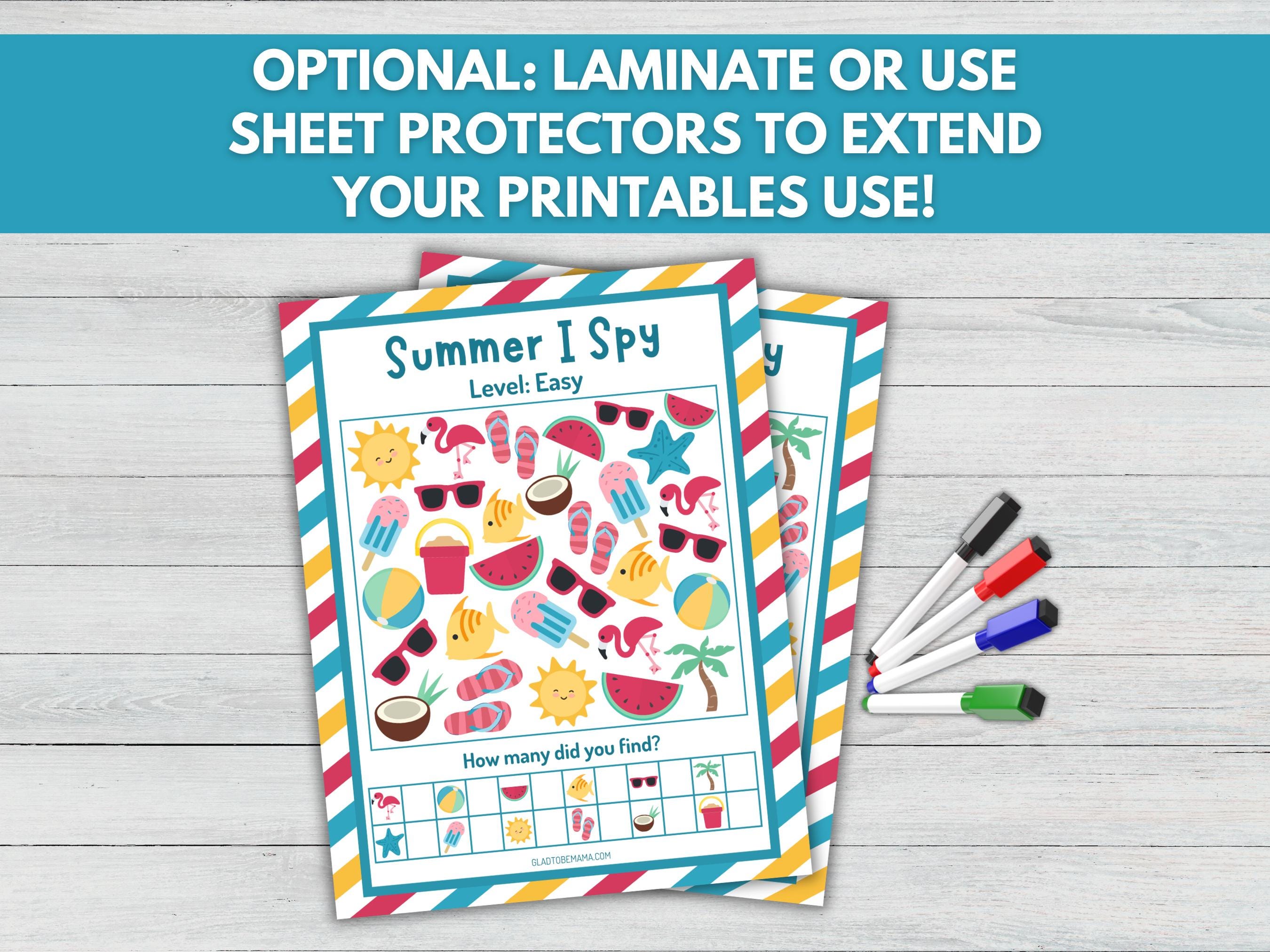 Four Seasons I Spy Game, Learn to Count Printable Activity, Kids Four ...