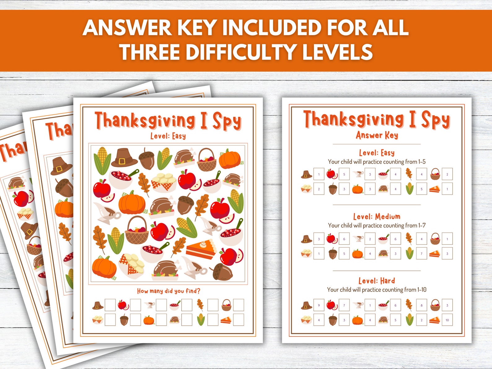 Thanksgiving I Spy, Thanksgiving Game Printable, Look and Find, Party ...