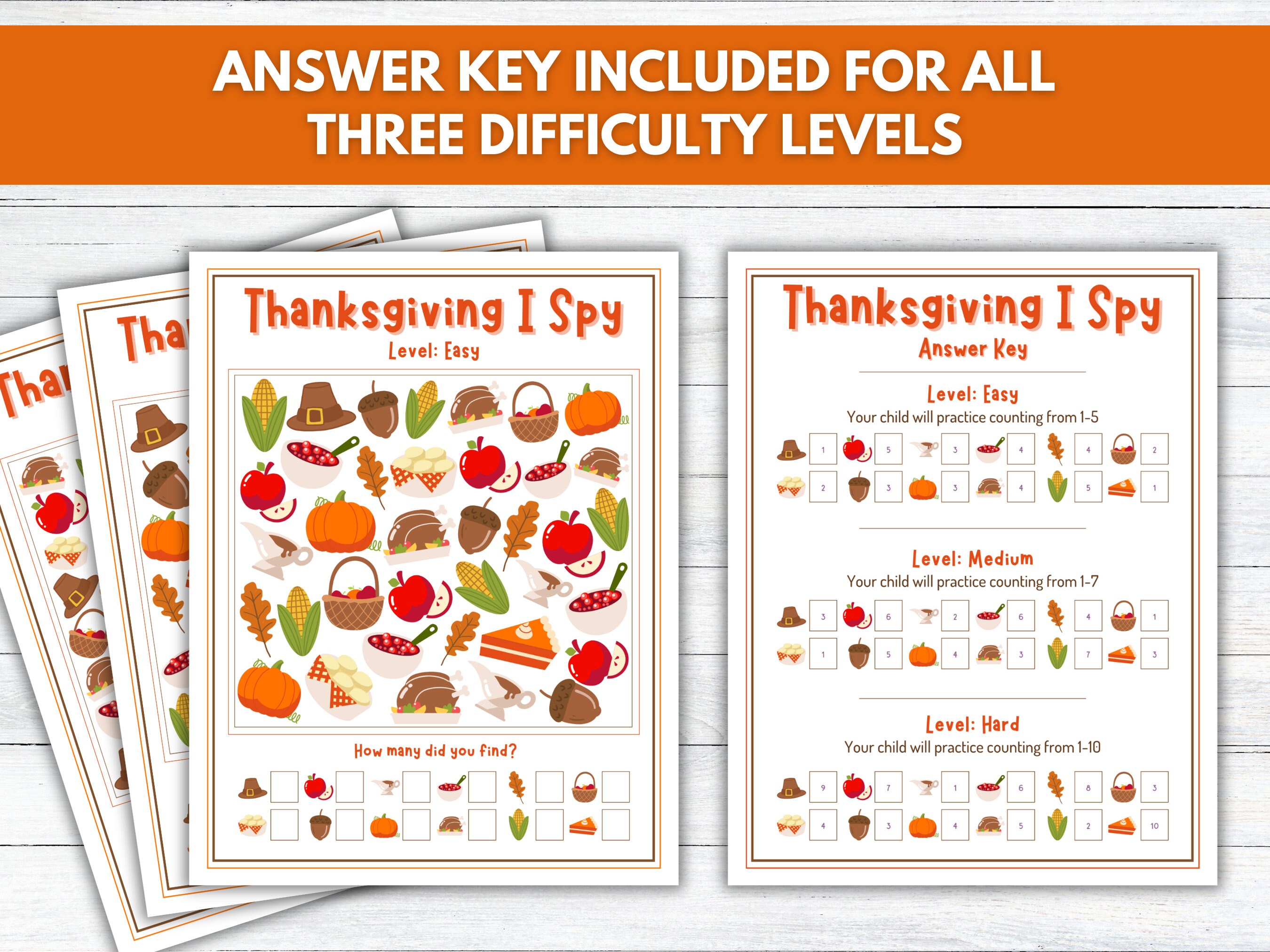Thanksgiving I Spy, Thanksgiving Game Printable, Look and Find, Party ...
